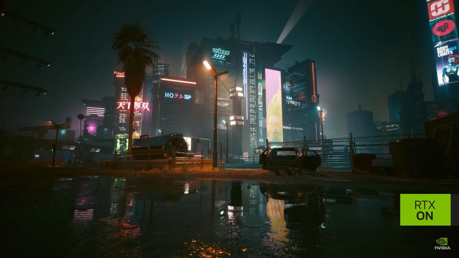 Pełny ray tracing rozświetla Night City dzięki kartom Nvidia z serii RTX 40