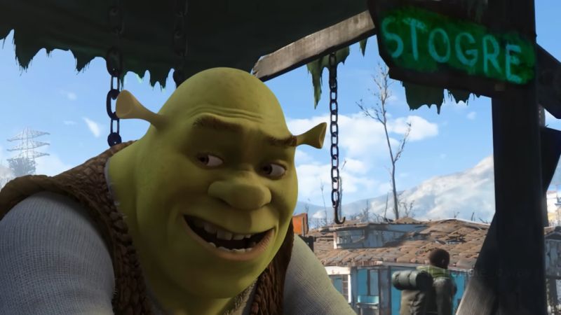 Shrek w Fallout 4. Słynny ogr przemierza postapokaliptyczne USA w ...