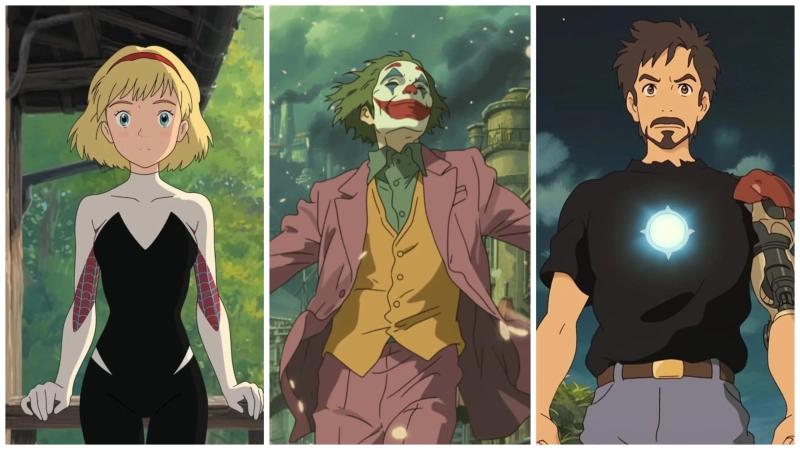 Studio Ghibli według AI. Marvel, DC i inni bohaterowie popkultury jako ...