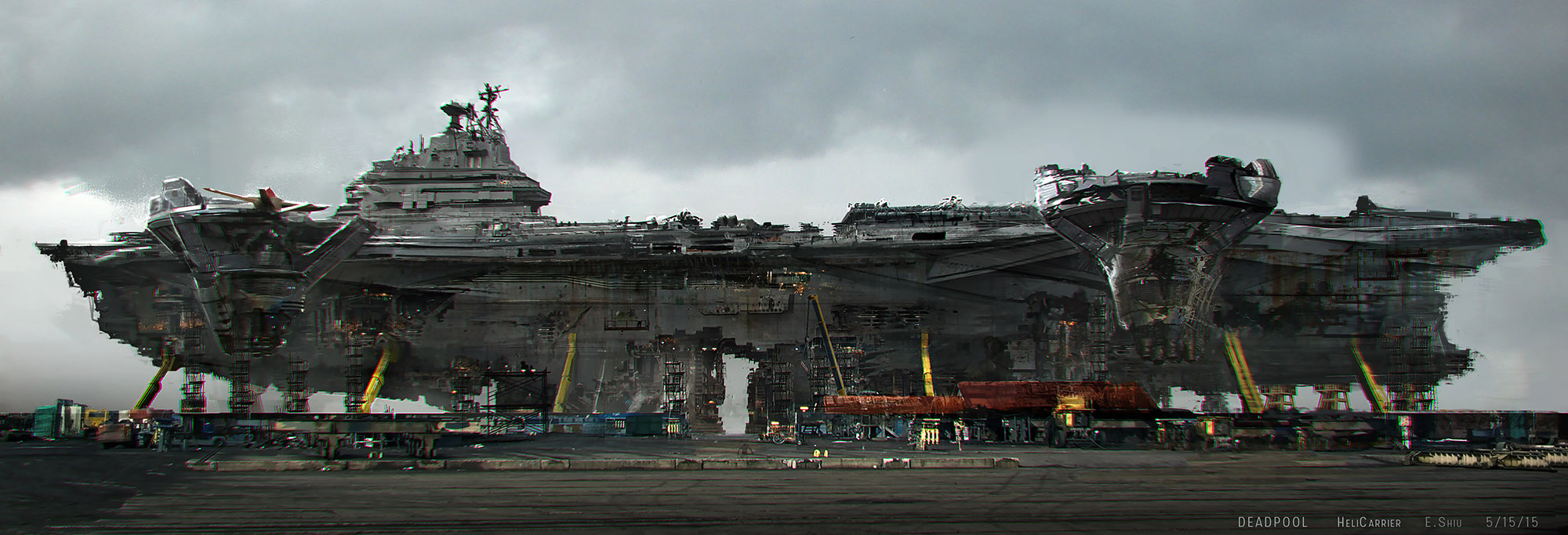 Hellcarrier – Deadpool – szkic koncepcyjny - naEKRANIE.pl