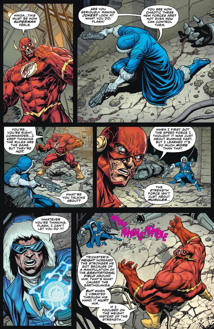 Flash to najsilniejszy człowiek na świecie. Zobacz kadry z komiksów