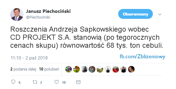 Sapkowski vs CD Projekt w memach. Internauci w formie