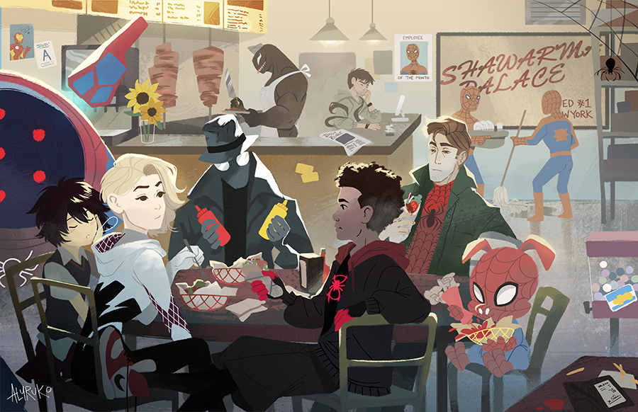 Spider-Man: Uniwersum – bohaterowie filmu w słynnej scenie z Avengers ...